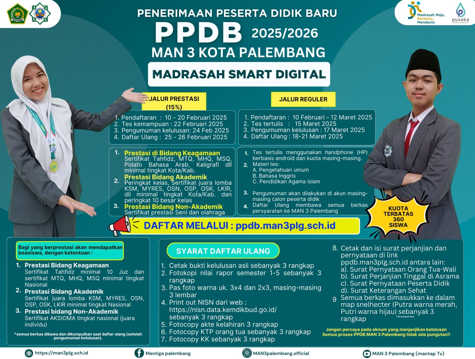 PPDB 2025 MAN 3 PALEMBANG TELAH DIBUKA – MAN3PLG.SCH.ID